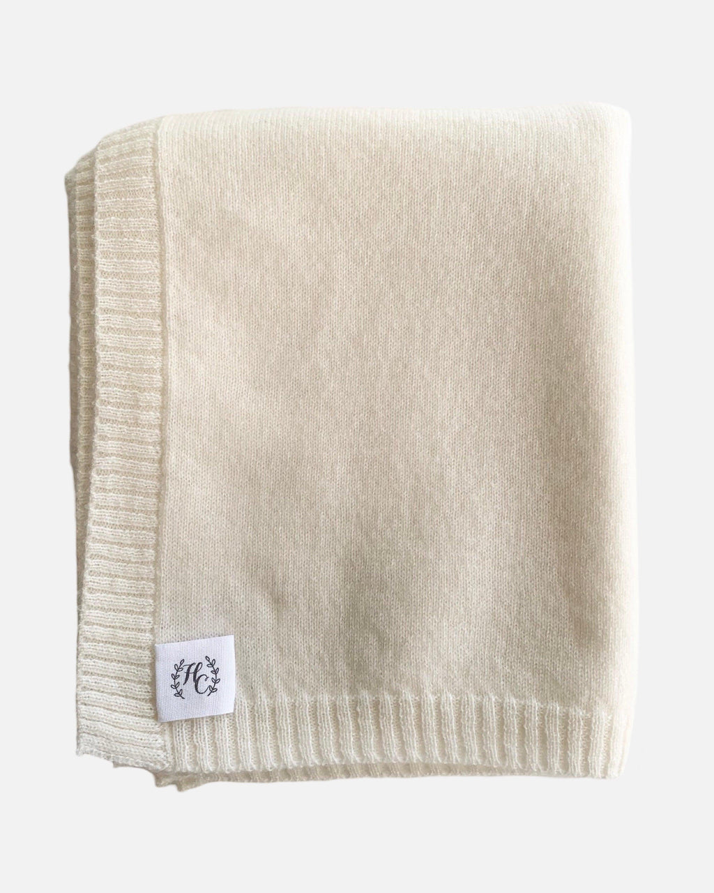 Cashmere Plain Knit Baby Blanket - Cream – Heirloom Cashmere