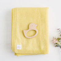 Cashmere Plain Knit Baby Blanket - Lemon – Heirloom Cashmere Australia