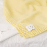 Cashmere Plain Knit Baby Blanket - Lemon – Heirloom Cashmere Australia