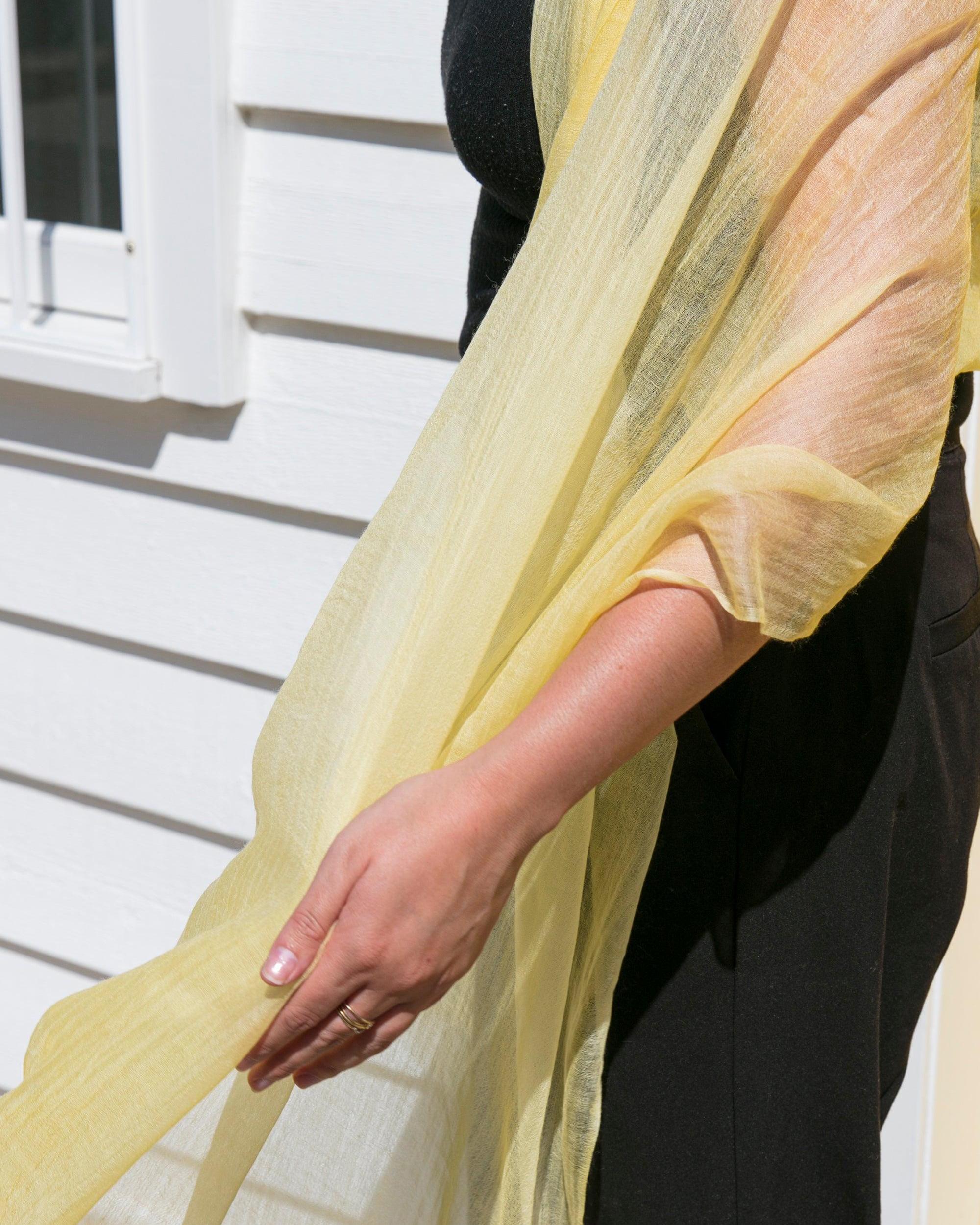 Clara Lightweight Cashmere Shawl - Lemon – Heirloom Cashmere Australia
