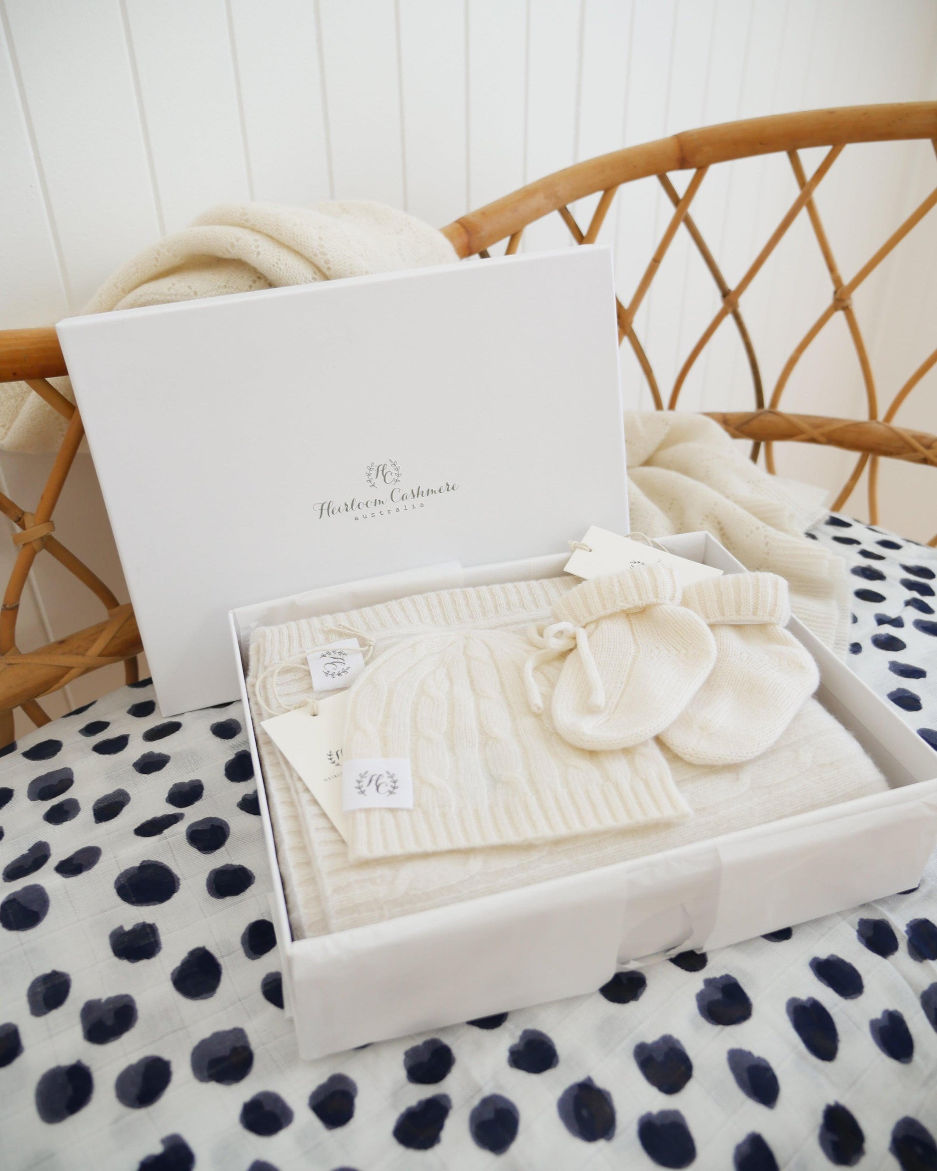 Welcome Home Box - Snow – Heirloom Cashmere Australia