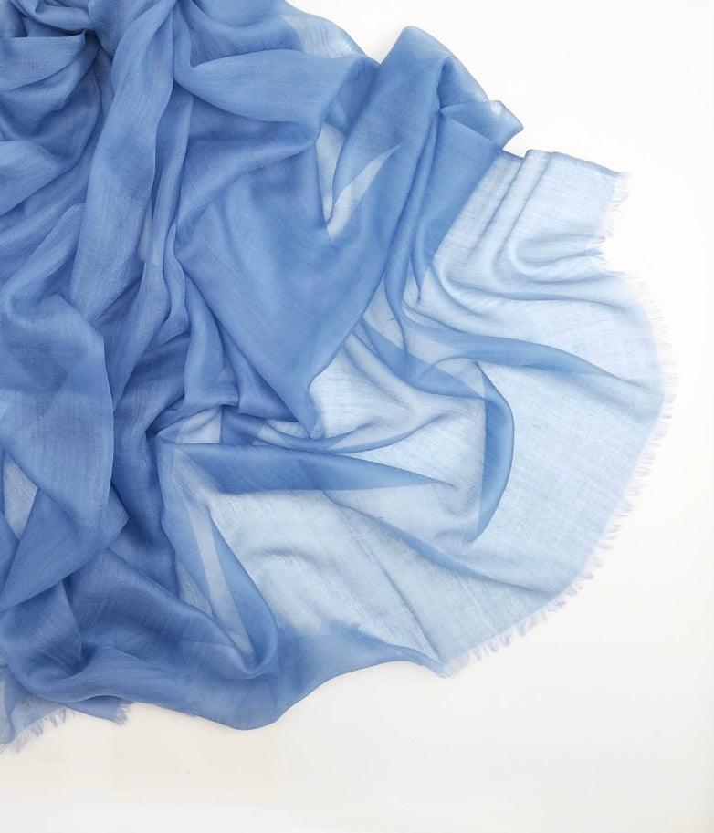 Clara Lightweight Cashmere Shawl - Sky – Heirloom Cashmere Australia